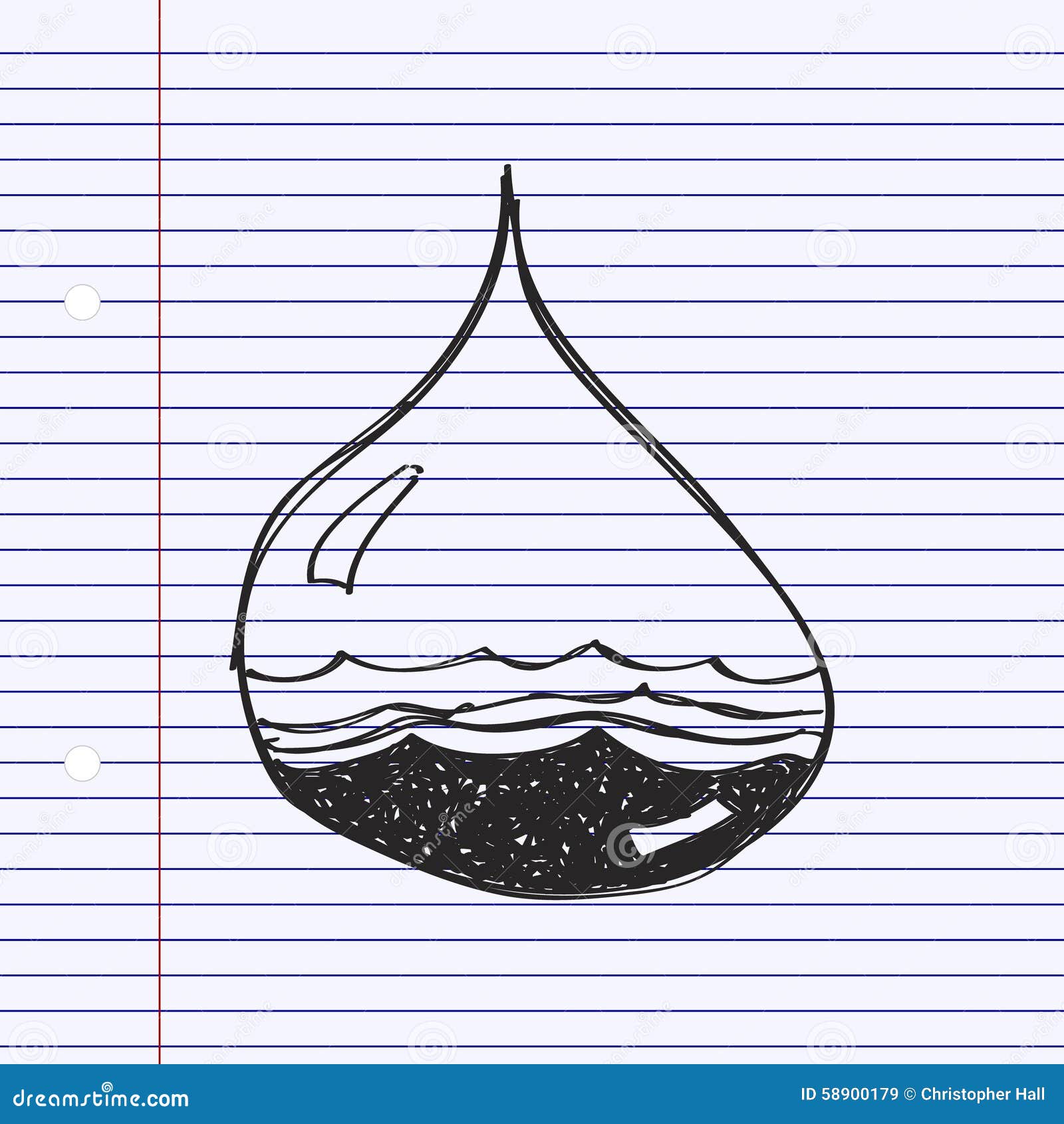 Simple Doodle of a Water Drop Stock Vector - Illustration of droplet ...