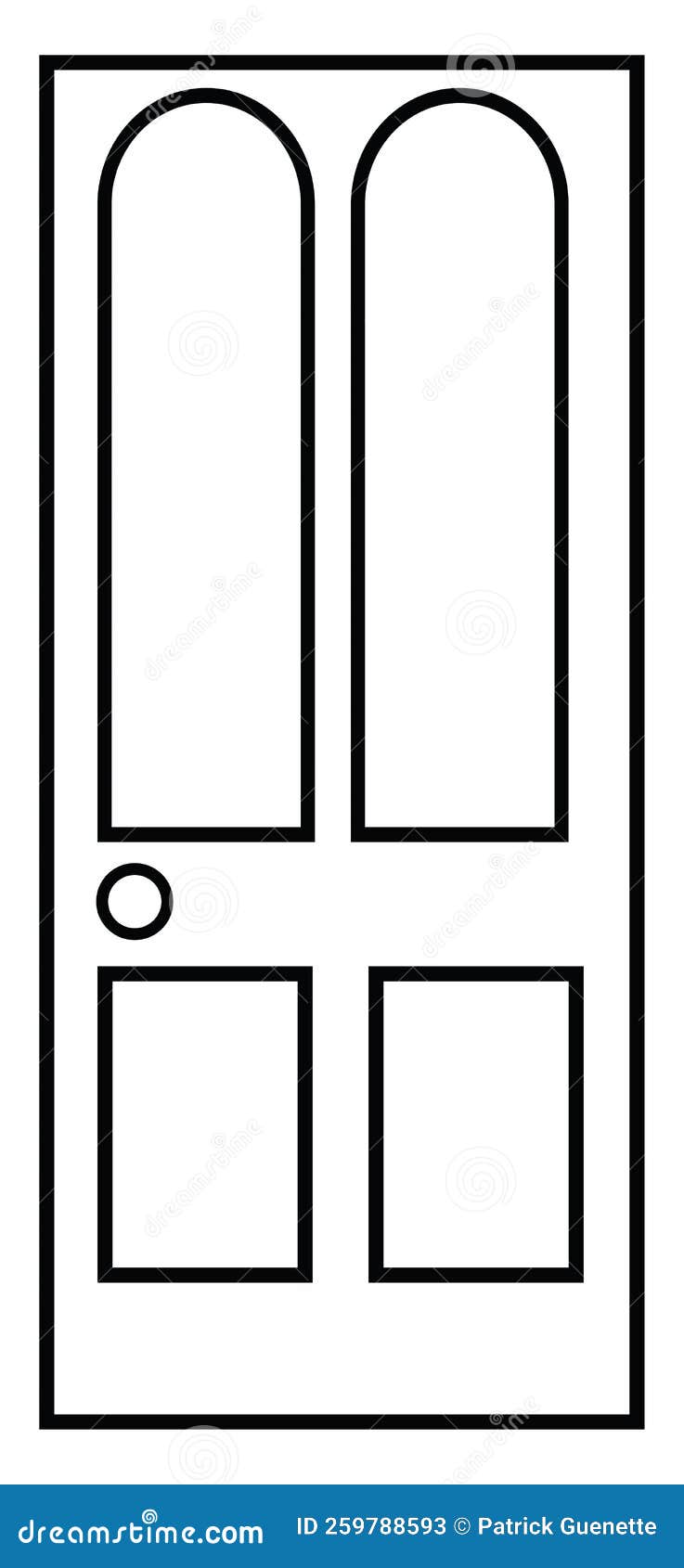 Simple door, icon icon stock vector. Illustration of architectural ...