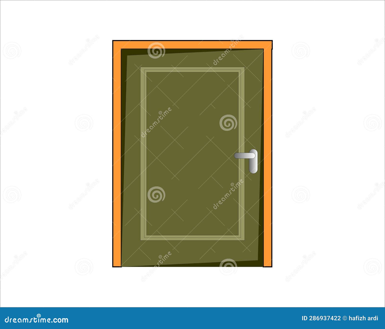 Simple Door Vector Illustration Stock Illustration - Illustration of ...