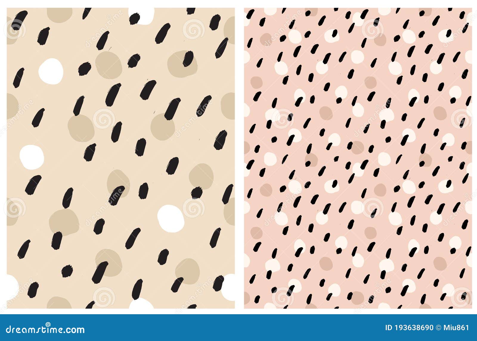 Simple Dotted Vector Seamless Pattern. Cute Geometric Irregular Vector ...