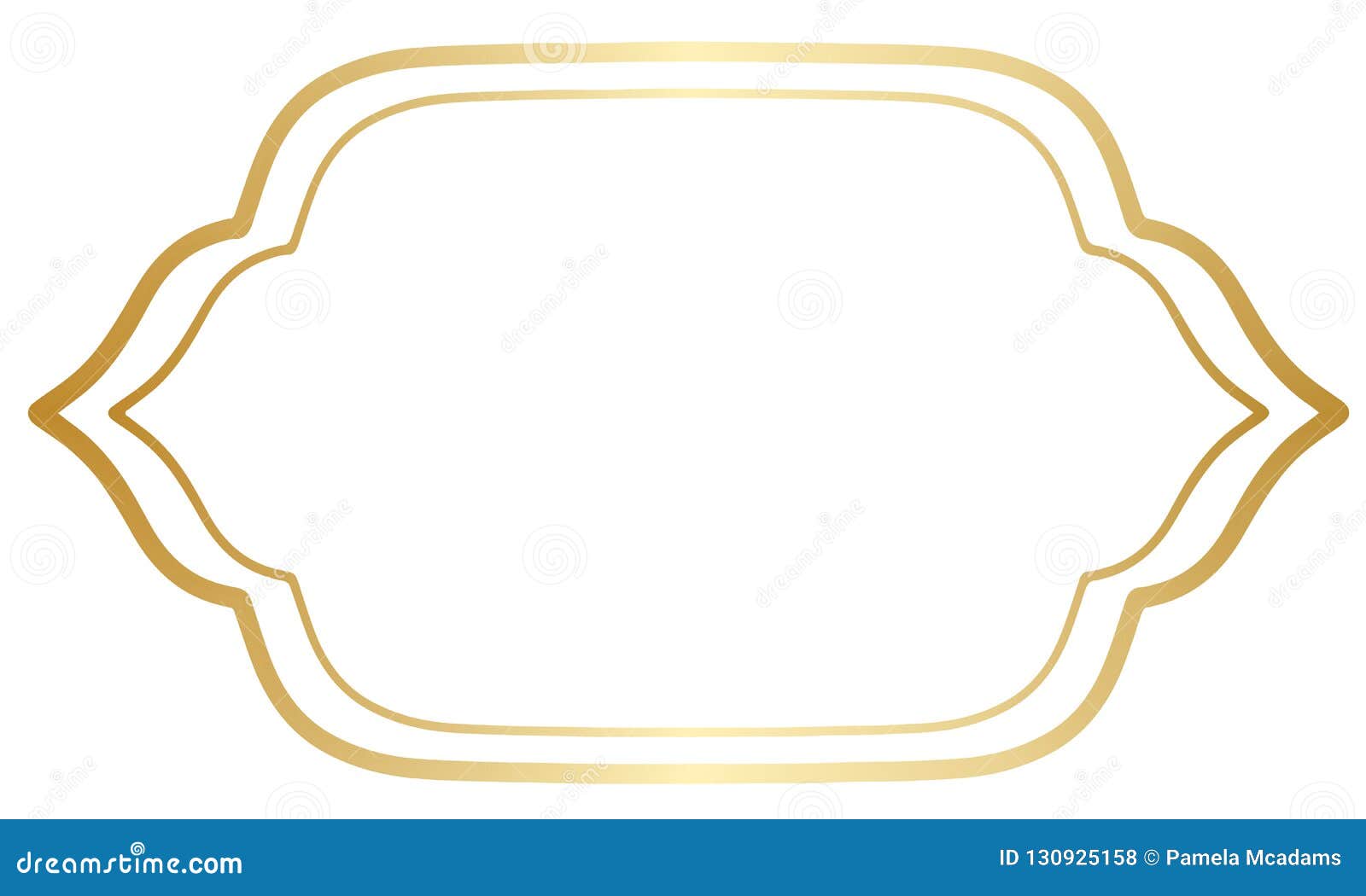 Simple Double Lined Vector Border or Frame Stock Illustration ...