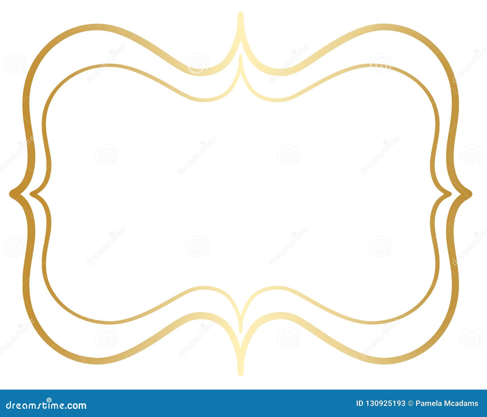 Simple Double Lined Vector Border or Frame Stock Illustration ...