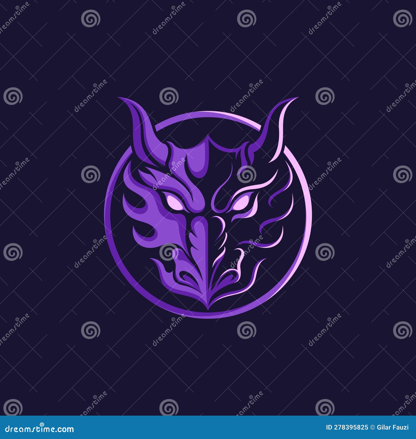 Simple Dragon Logo Cartoon Vector | CartoonDealer.com #278395825