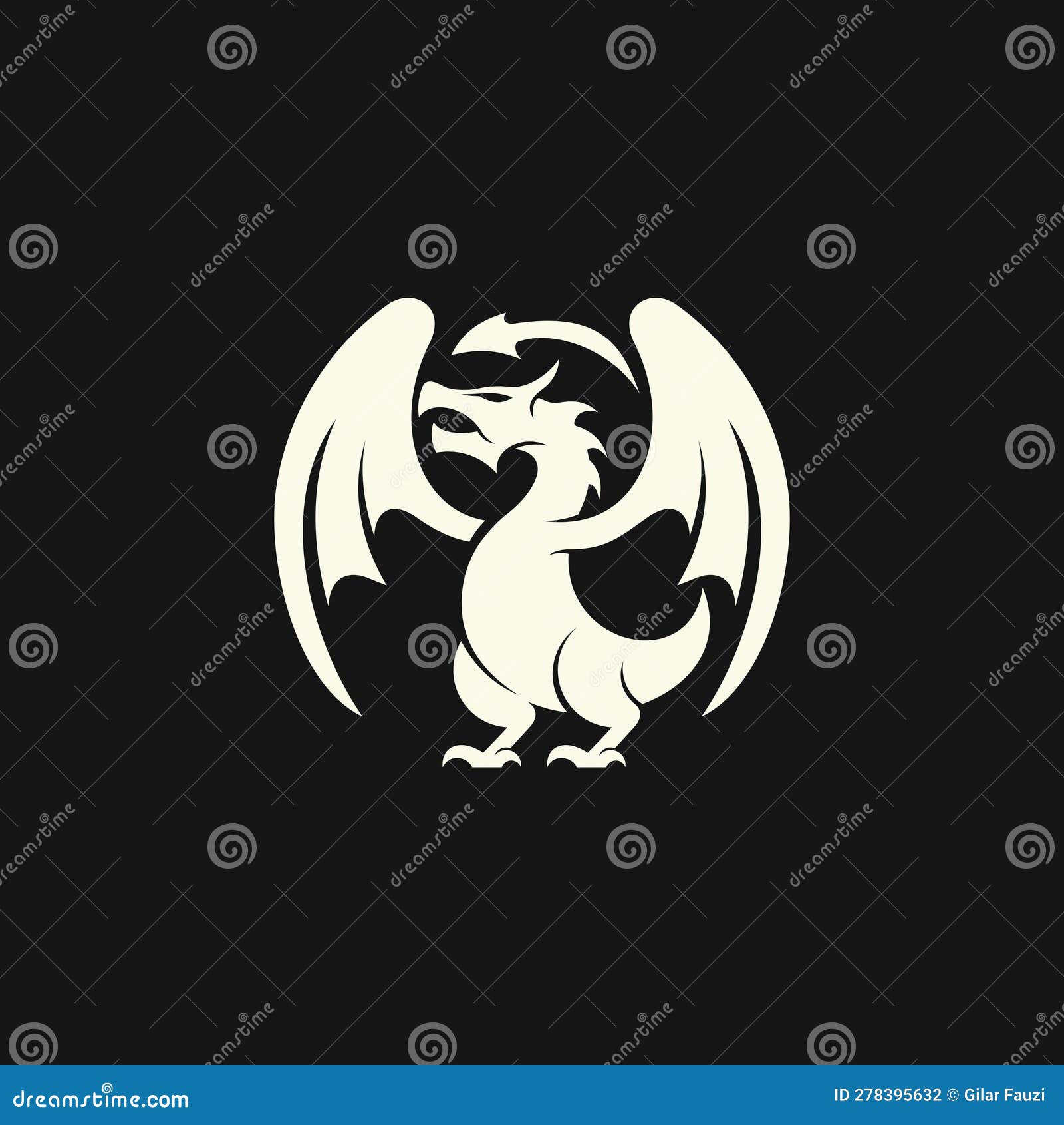 Simple dragon logo stock vector. Illustration of element - 278395632