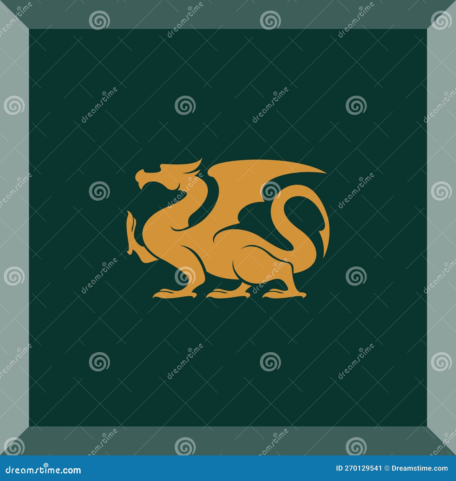 Simple dragon logo stock vector. Illustration of head - 270129541