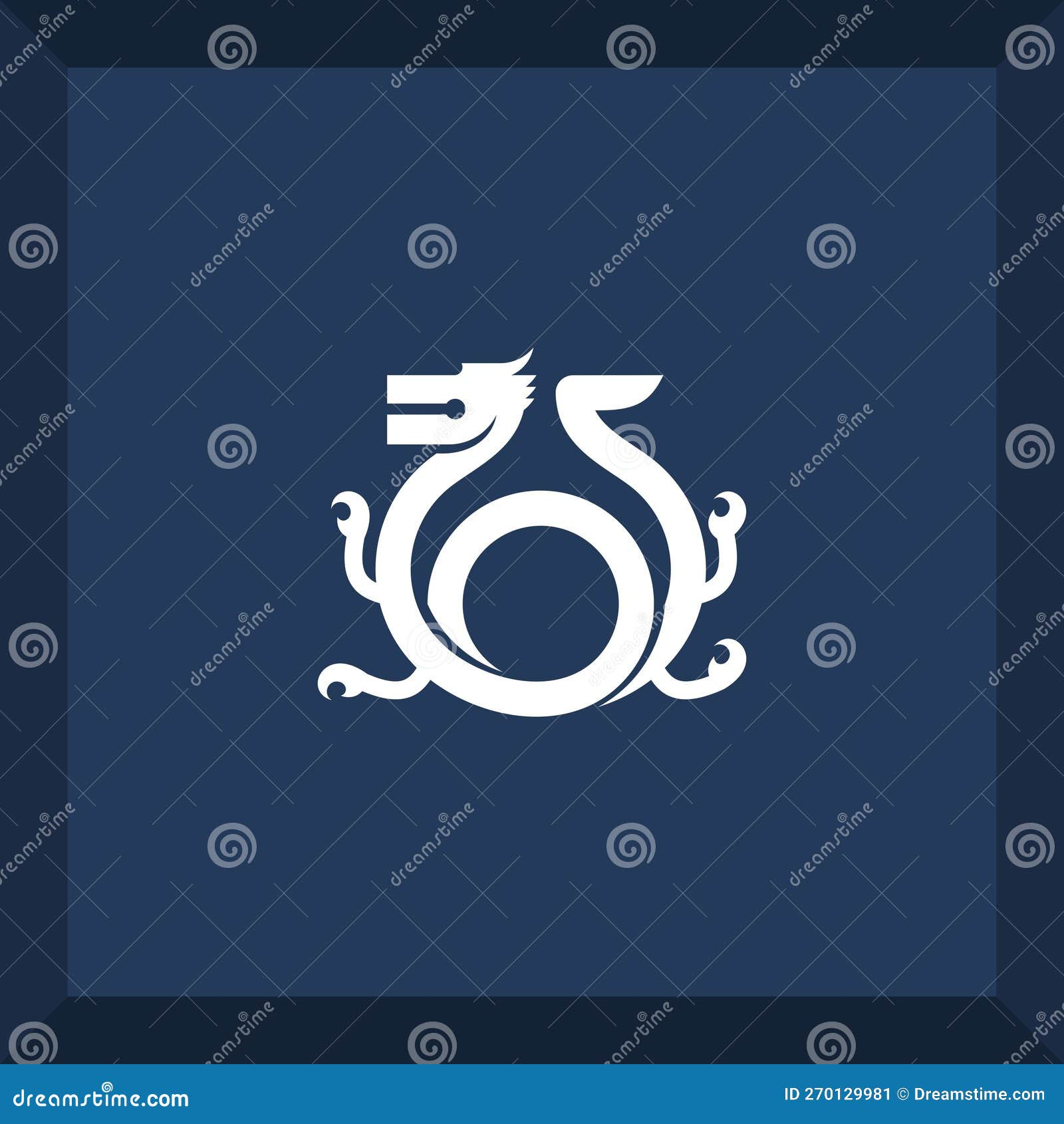 Simple dragon logo stock vector. Illustration of company - 270129981