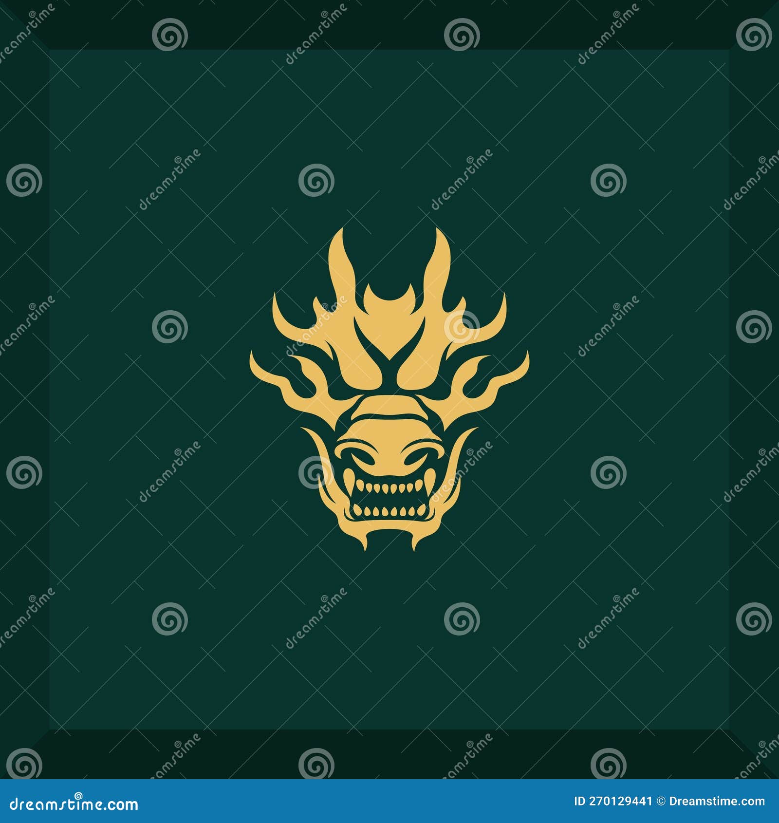 Simple dragon logo stock vector. Illustration of idea - 270129441