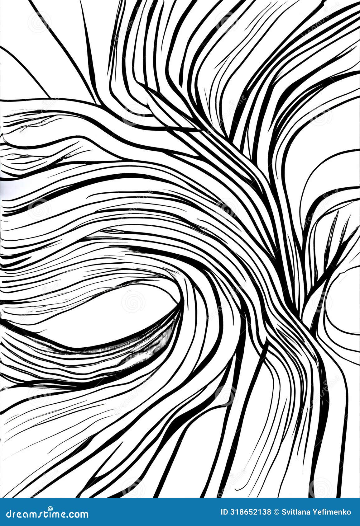 Simple Drawing with Black Lines on a White Background, Abstract Drawing ...