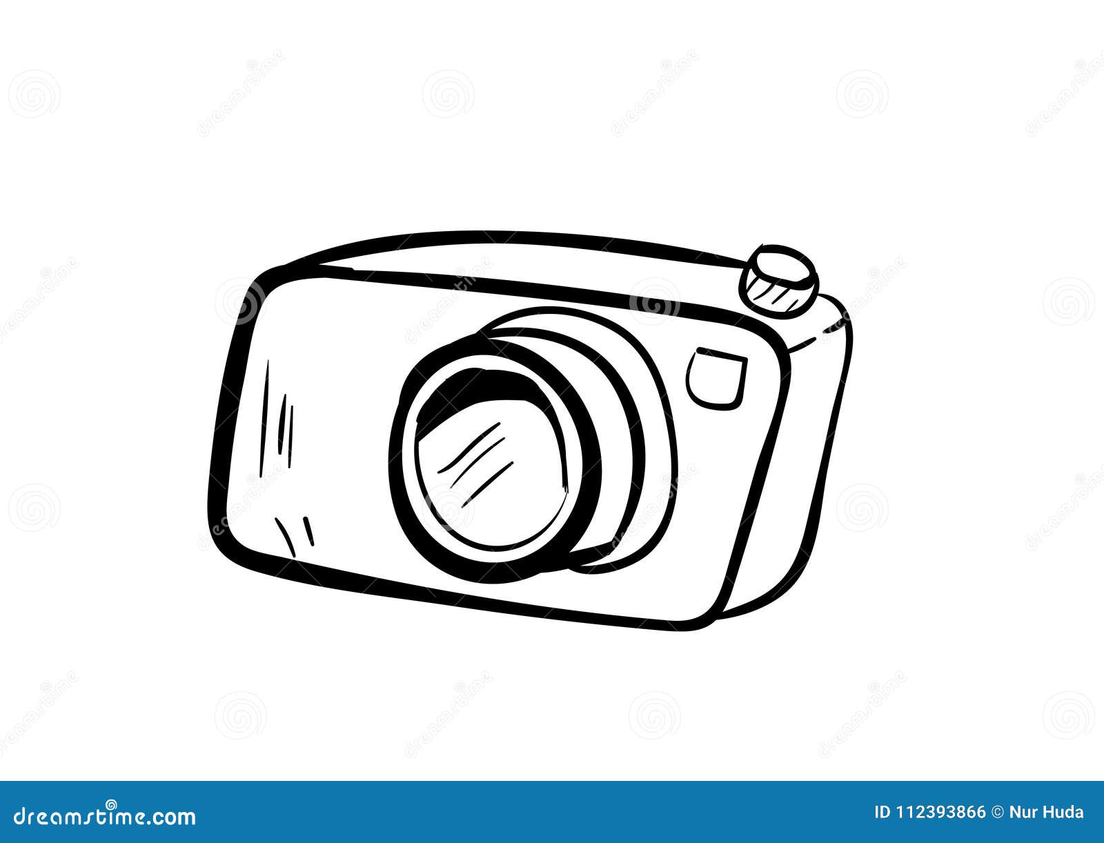 Camera Icon Vector with Doodle Style Stock Vector - Illustration of ...