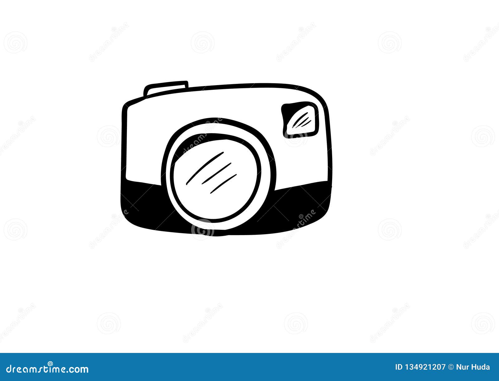 Camera Icon Vector with Doodle Style Stock Vector - Illustration of ...