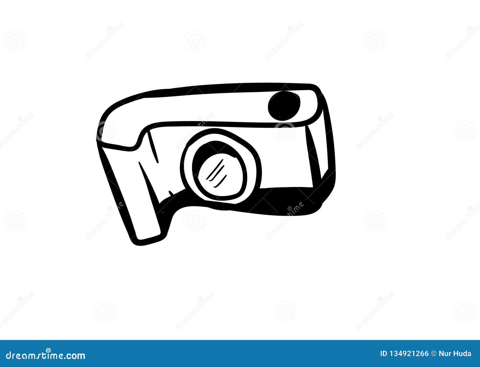 Camera Icon Vector with Doodle Style Stock Illustration - Illustration ...