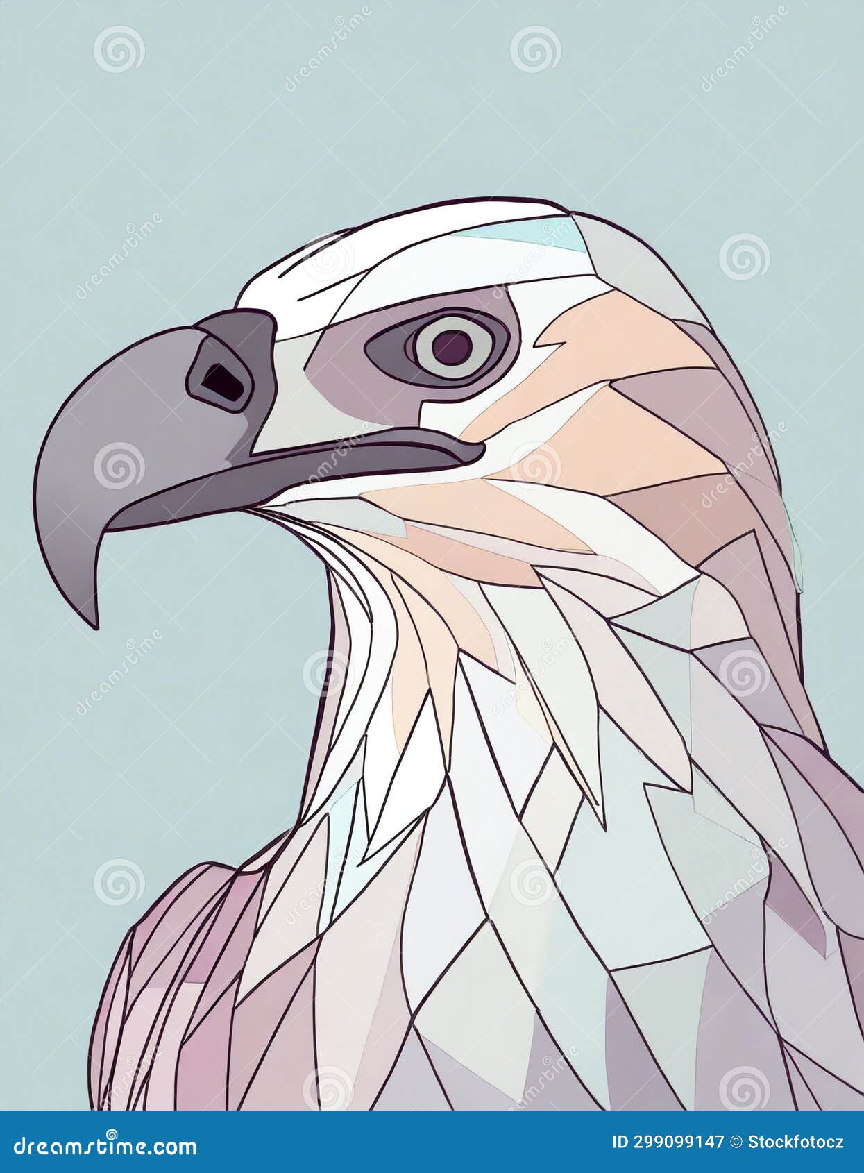 Simple drawing of a eagle stock illustration. Illustration of muted ...