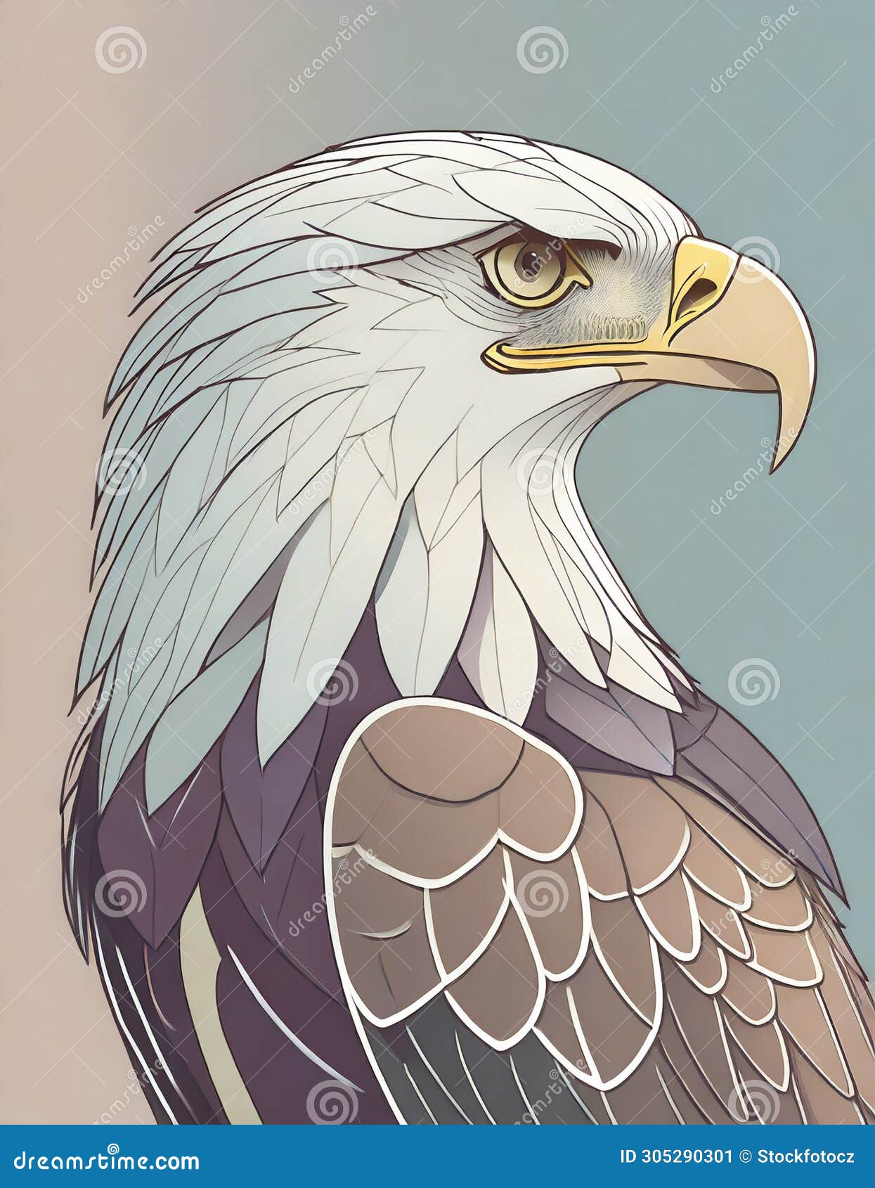 Simple drawing of a eagle stock illustration. Illustration of elegance ...