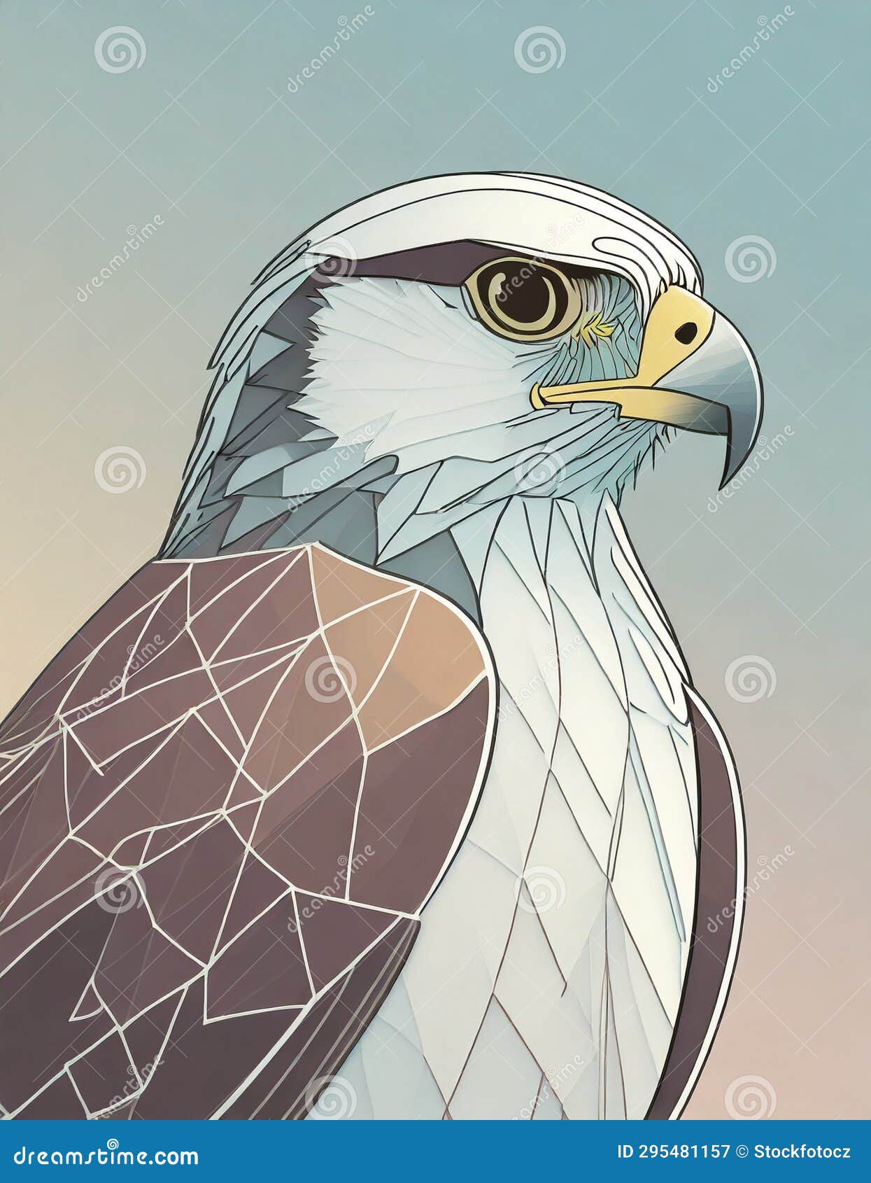 Simple drawing of a falcon stock illustration. Illustration of abstract ...