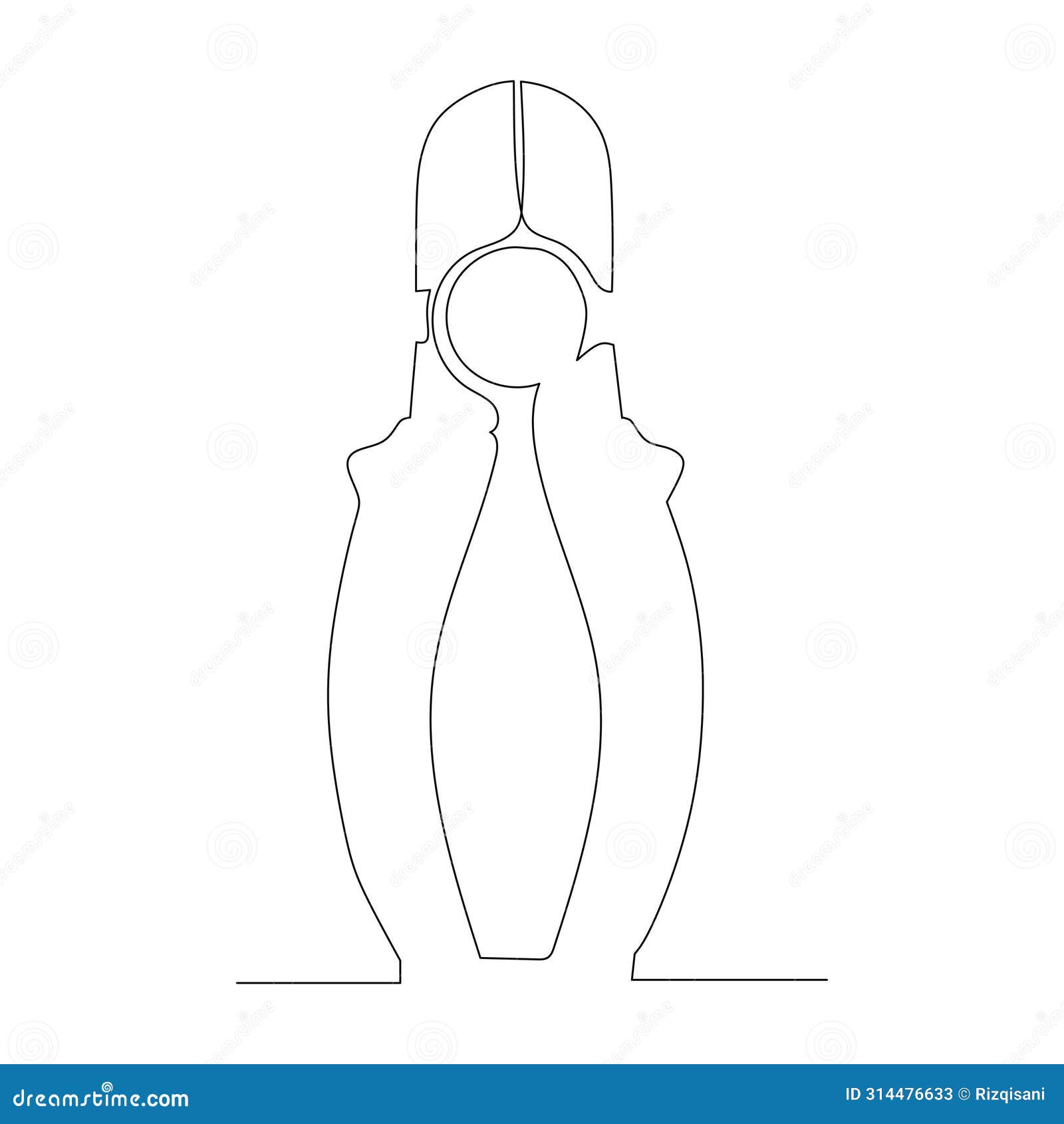 Simple Drawing of Pliers Illustration Design of Tools for Industrial ...