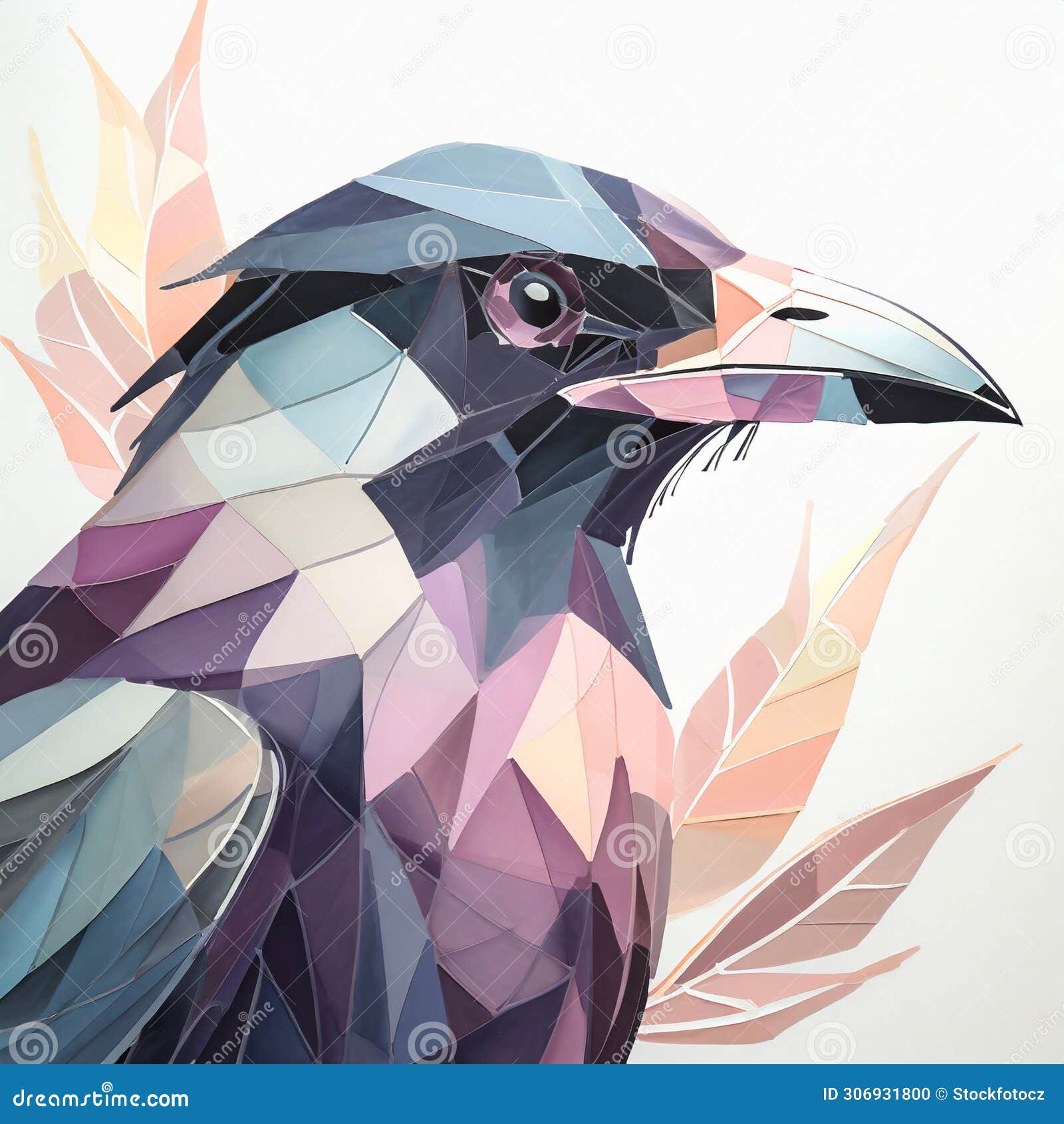 Simple drawing of a raven stock illustration. Illustration of artwork ...