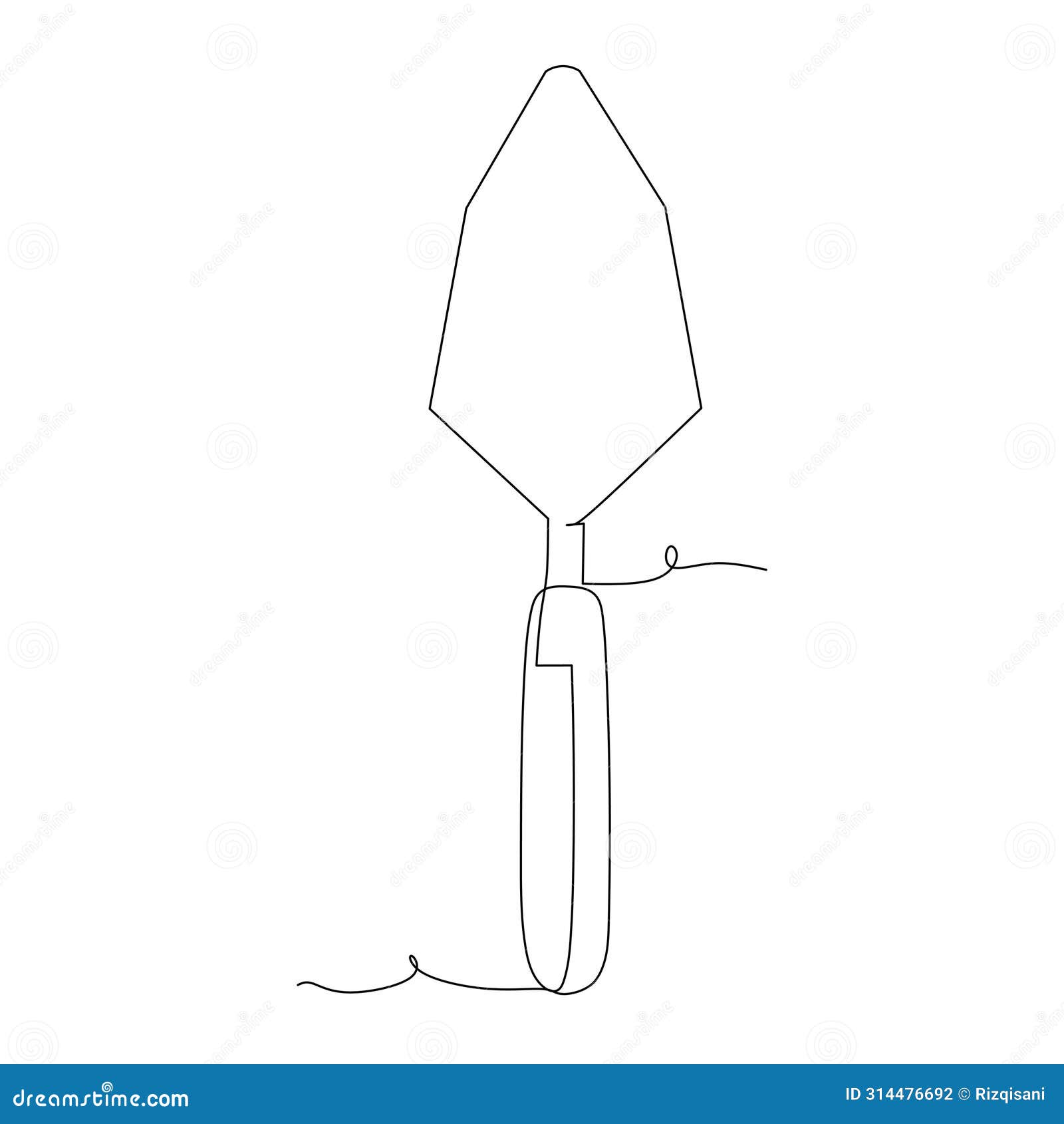 Simple Drawing of Trowel Illustration Design of Tools for Industrial ...