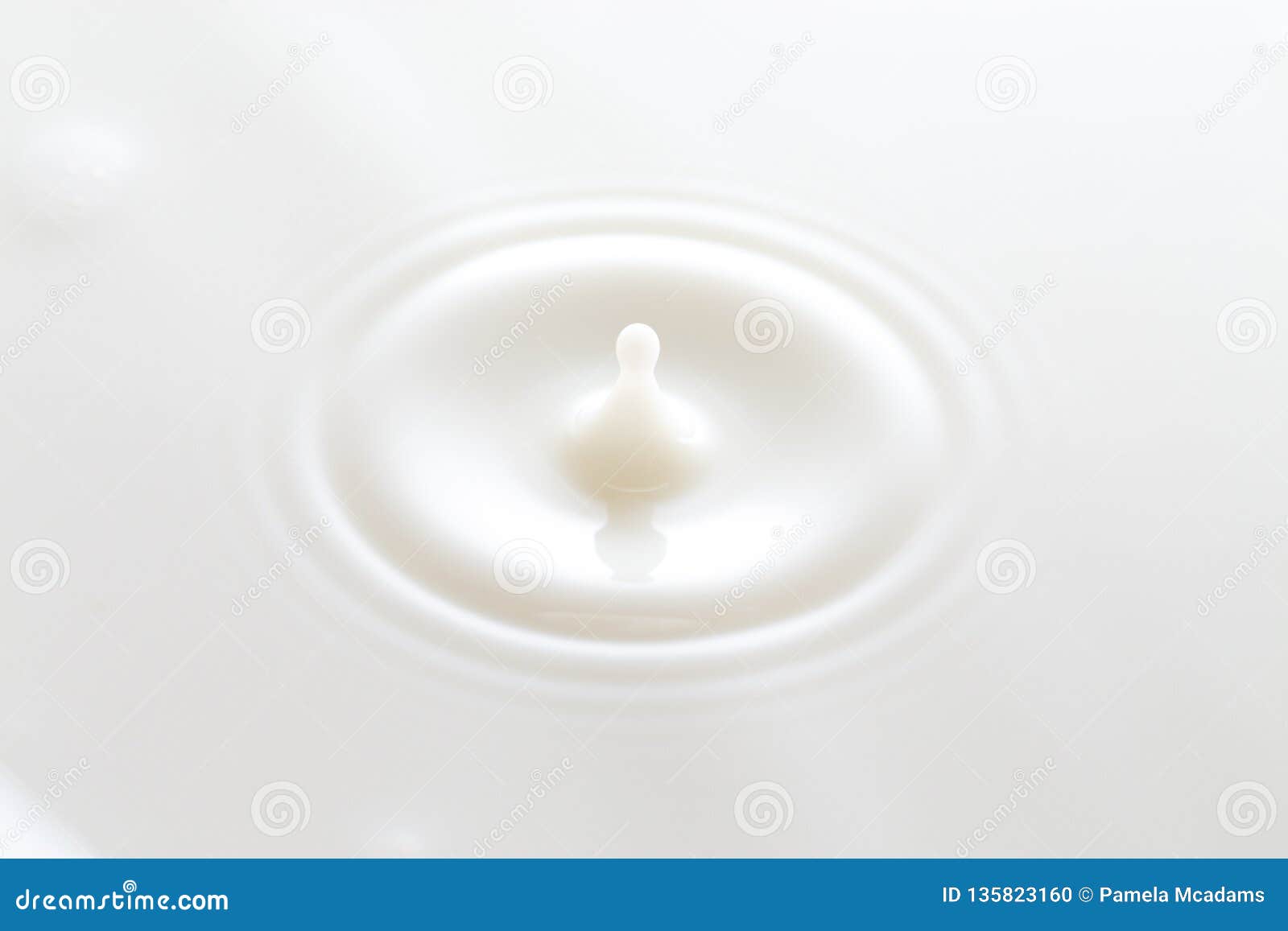 Simple Drop of Milk into a Bowl of Milk Stock Photo - Image of calm ...