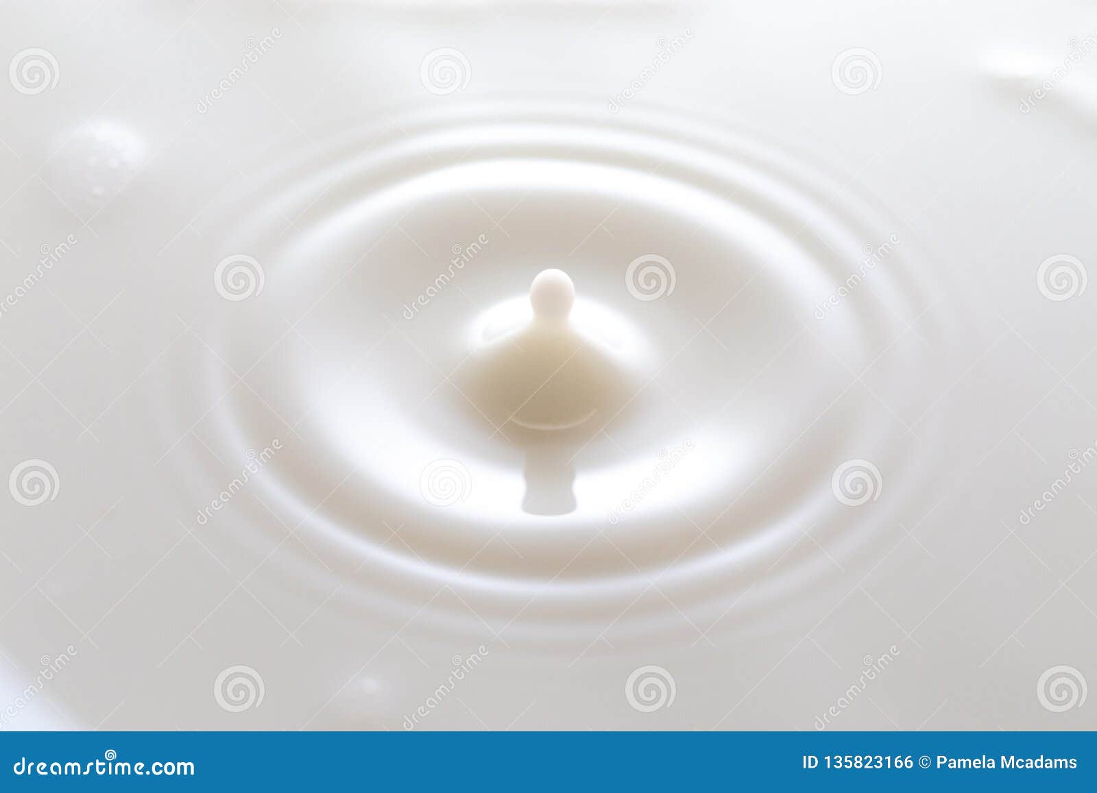 Simple Drop of Milk into a Bowl of Milk Stock Photo - Image of lactose ...
