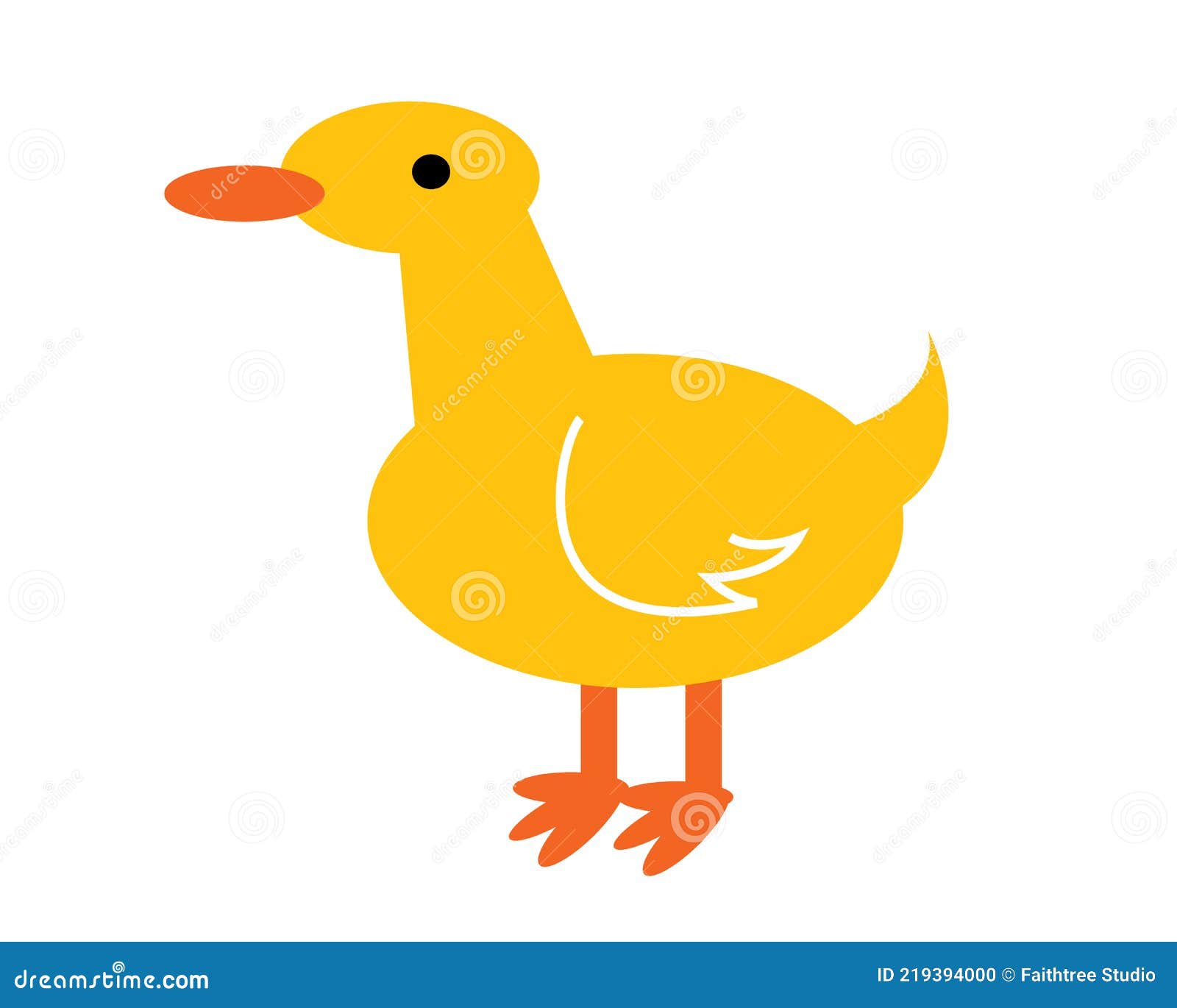Simple duck drawn by kids stock vector. Illustration of character ...