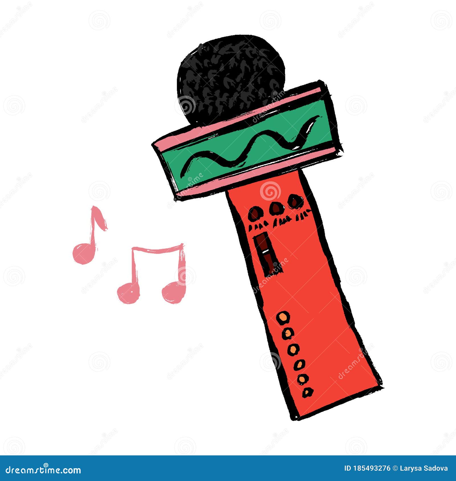 Simple Dynamic Modern Microphone Vector Illustration Graphic. Karaoke ...
