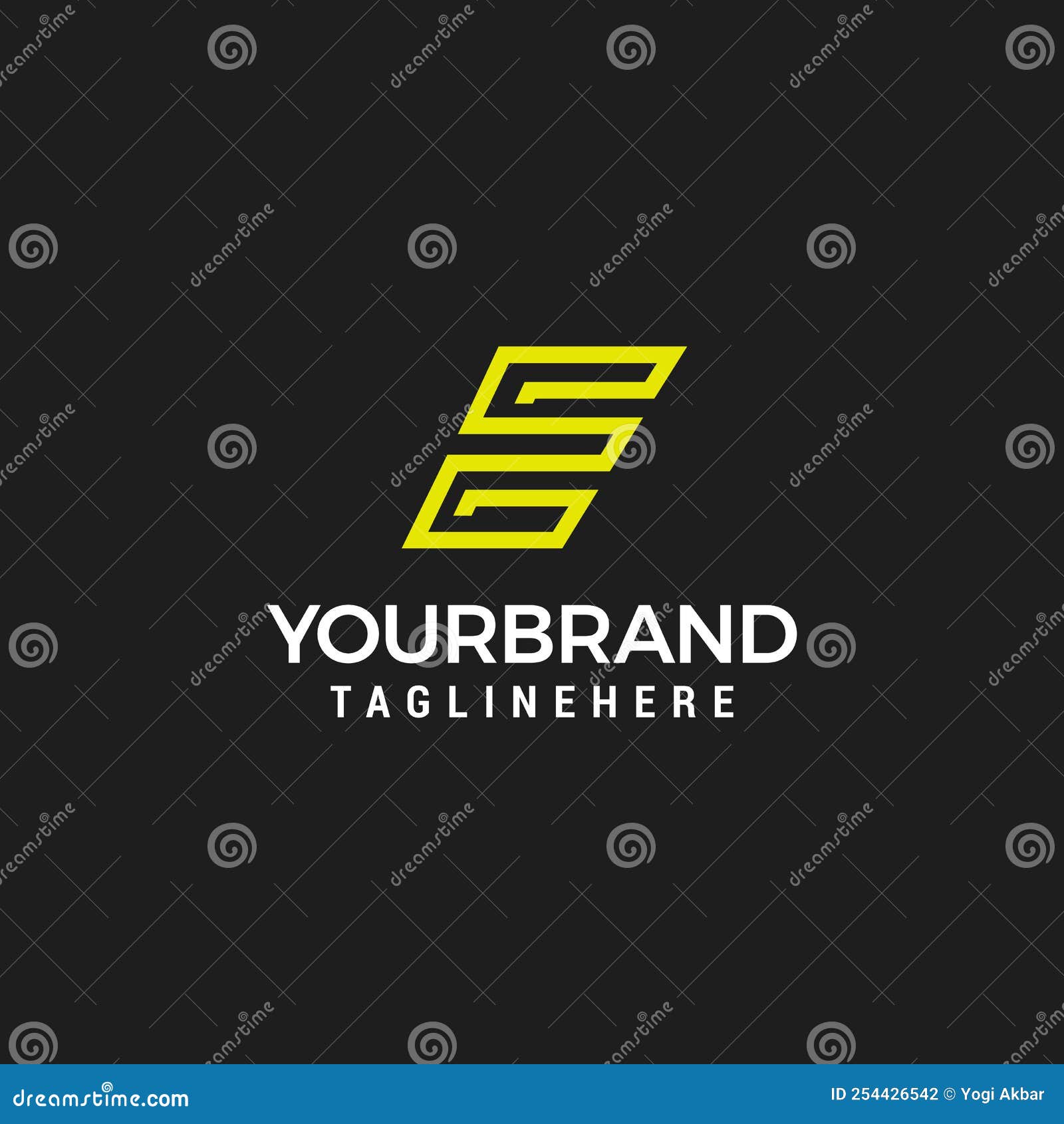 Simple E Letter Infinity Logo Line Design Template Vector Stock Vector ...