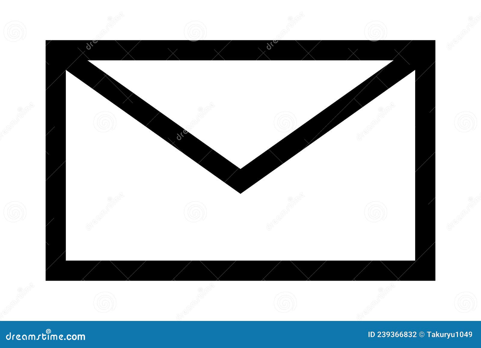 A Simple E-mail Icon. Vector. Stock Vector - Illustration of paper ...