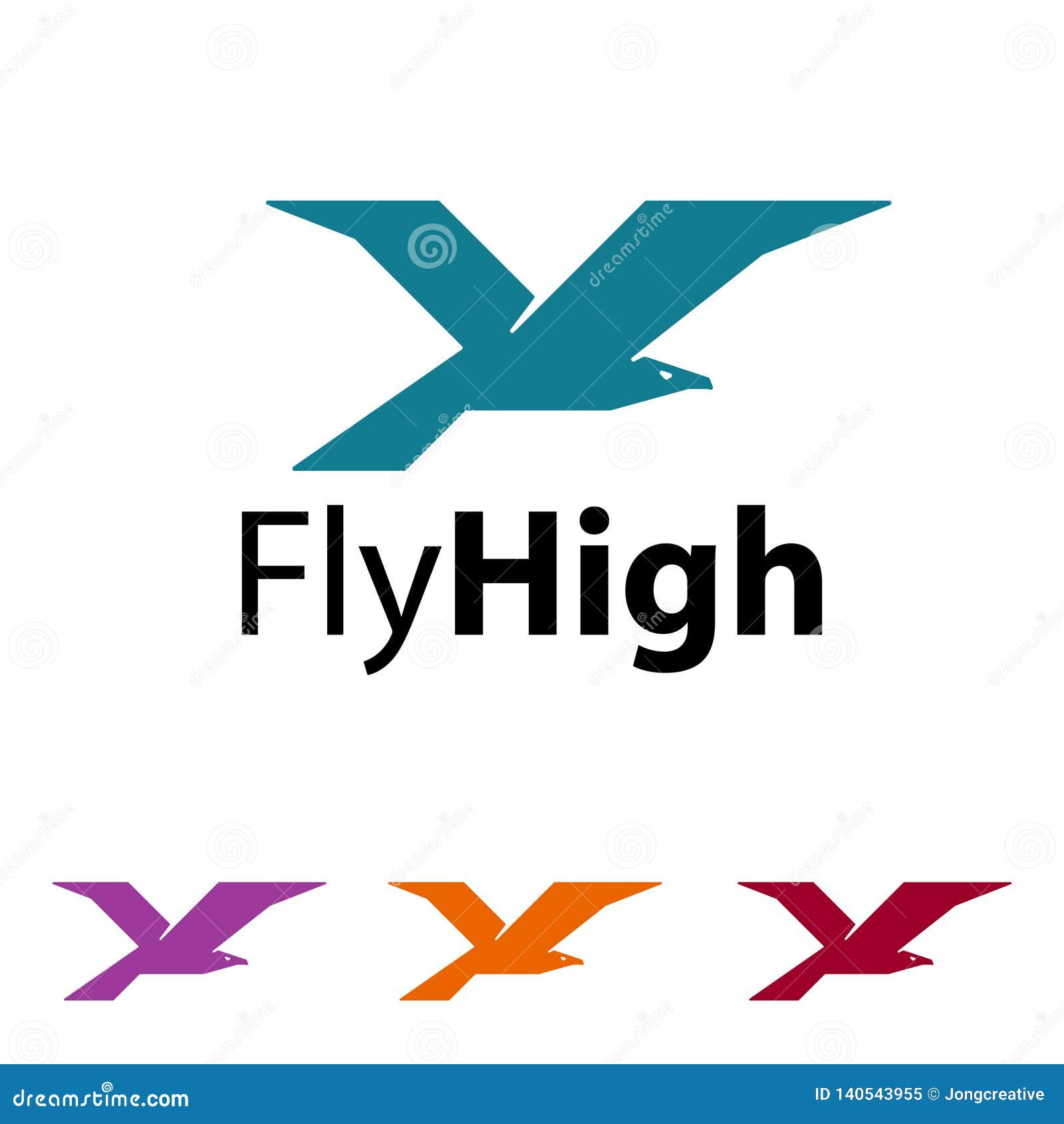 Simple Eagle Hawk Falcon Flying Logo Symbol Stock Vector - Illustration ...