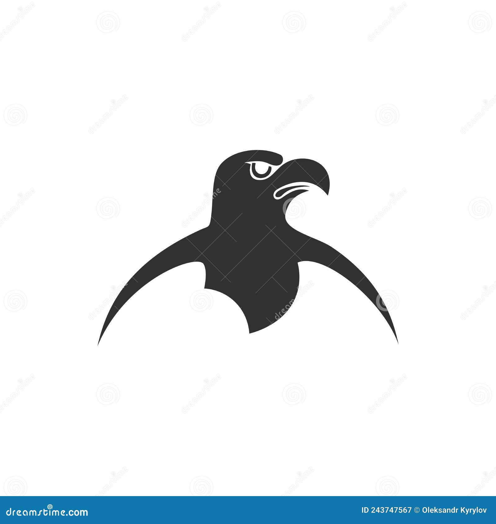 Simple Eagle Head Vector Logo Design. Stock Vector Illustration ...
