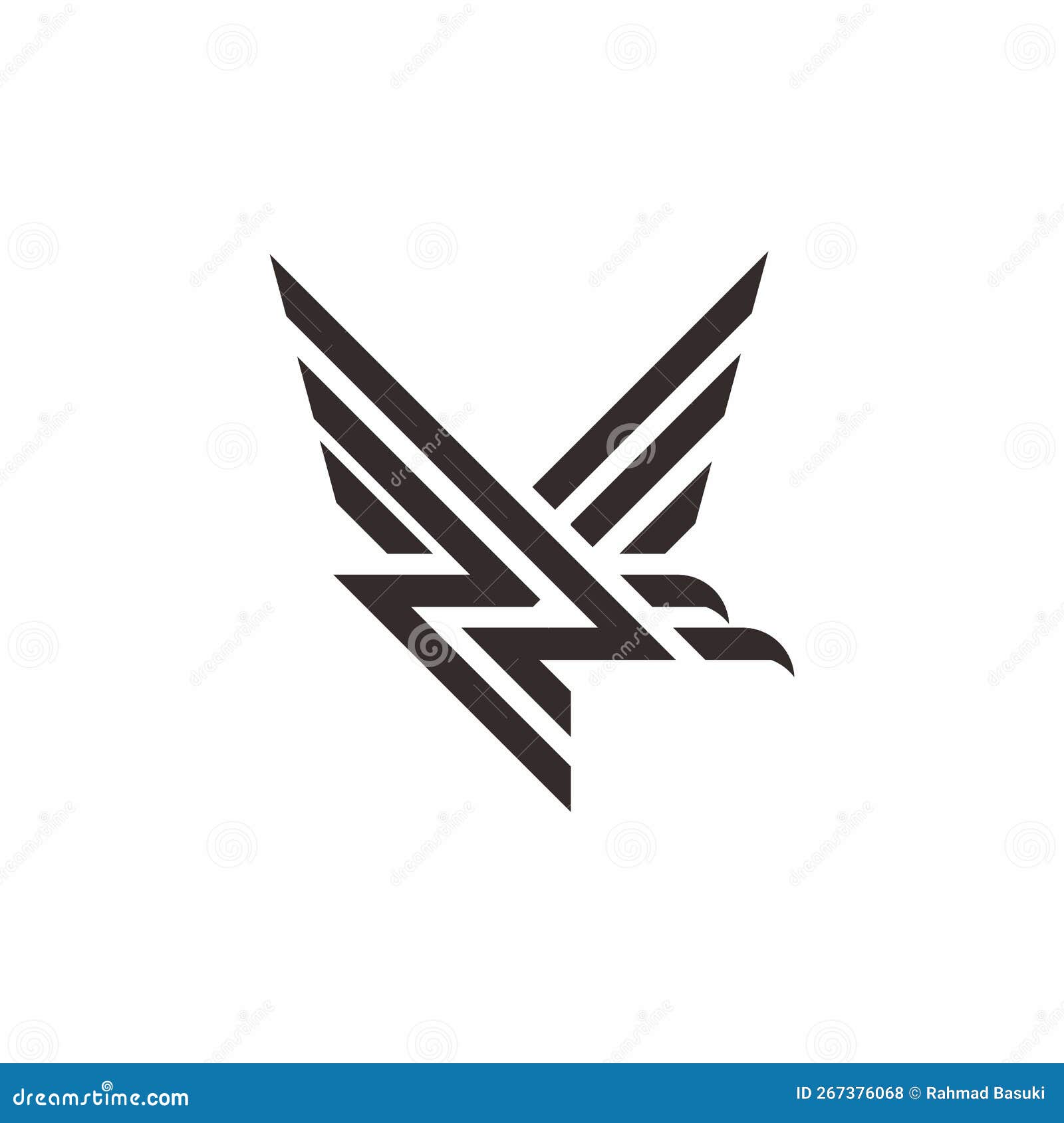 Simple Eagle Logo Design Template, Icon Bird Animal Symbol. Stock ...