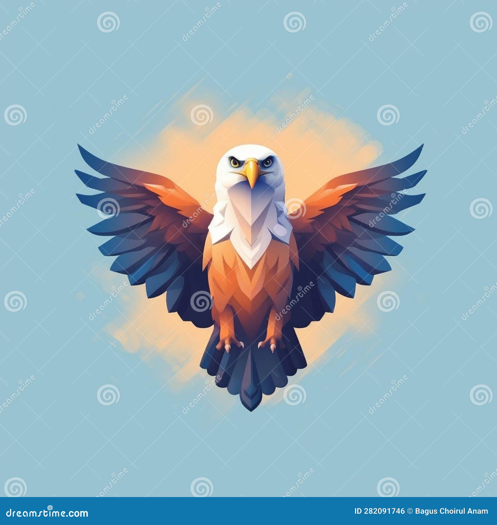 Simple Illustration of an Eagle Stock Illustration - Illustration of ...