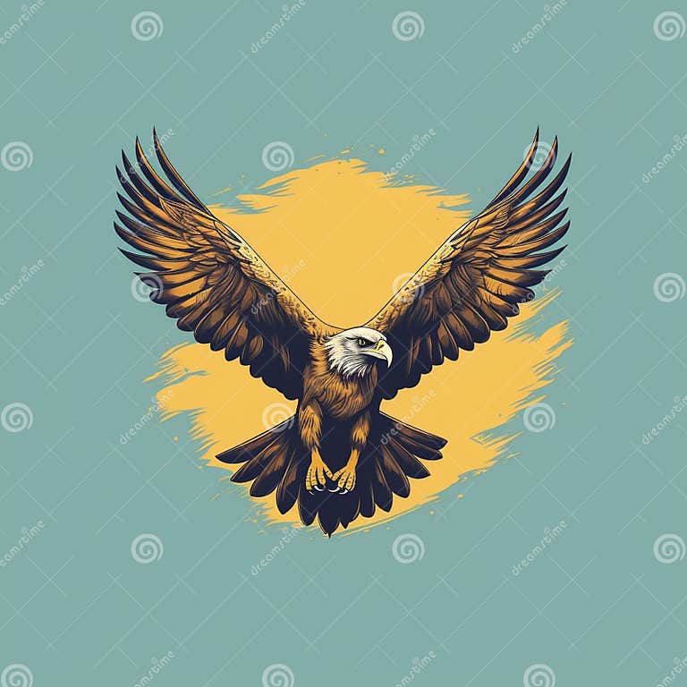Simple Illustration of an Eagle Stock Illustration - Illustration of ...
