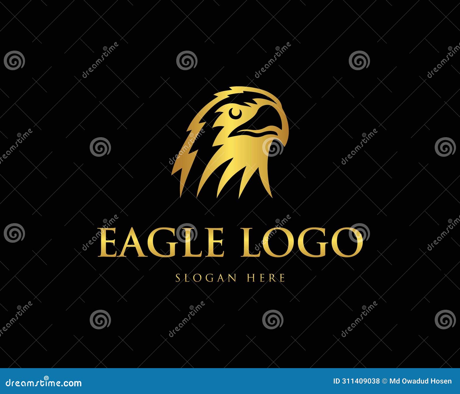 Simple Eagle Luxury Vector Logo. Stock Vector - Illustration of freedom ...