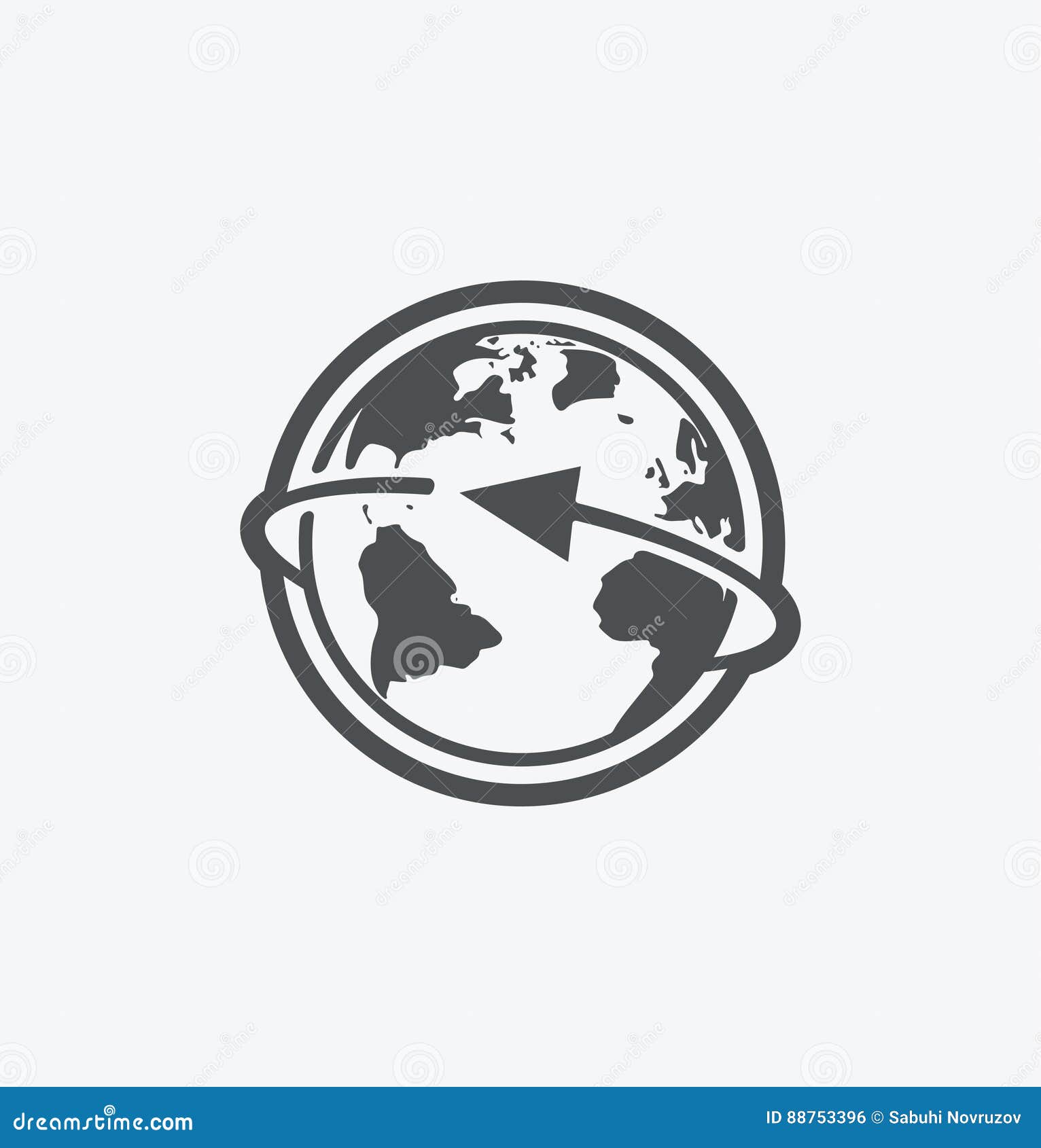 Simple Earth Icon on White Background. Simple Earth Icon. Eps8 Stock ...