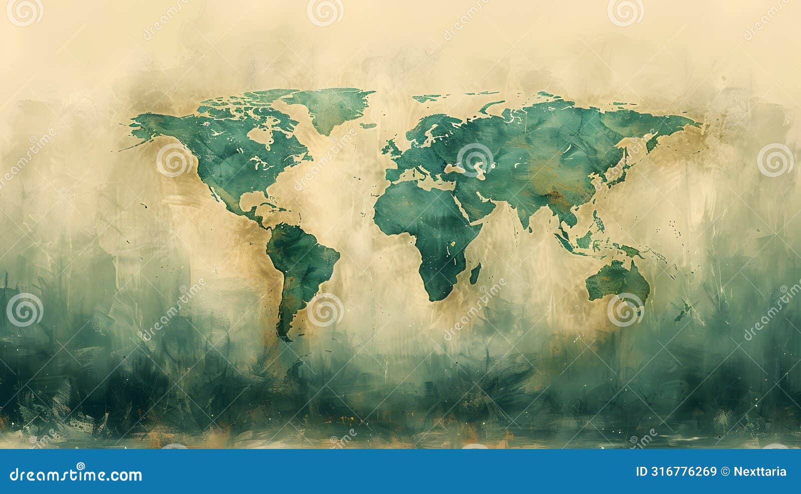 Simple Earth Map Illustration - Empty Space Background for Creative ...