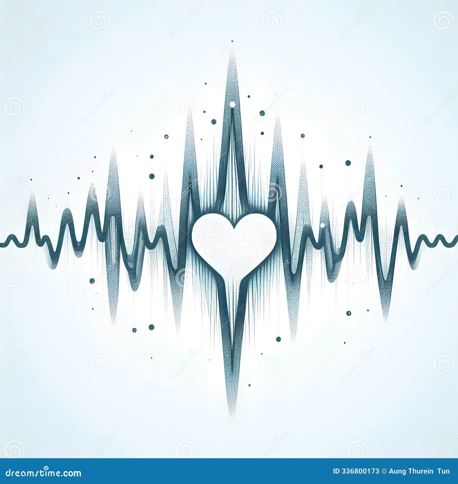 A Simple ECG Wave with an Isolated Background Stock Illustration ...