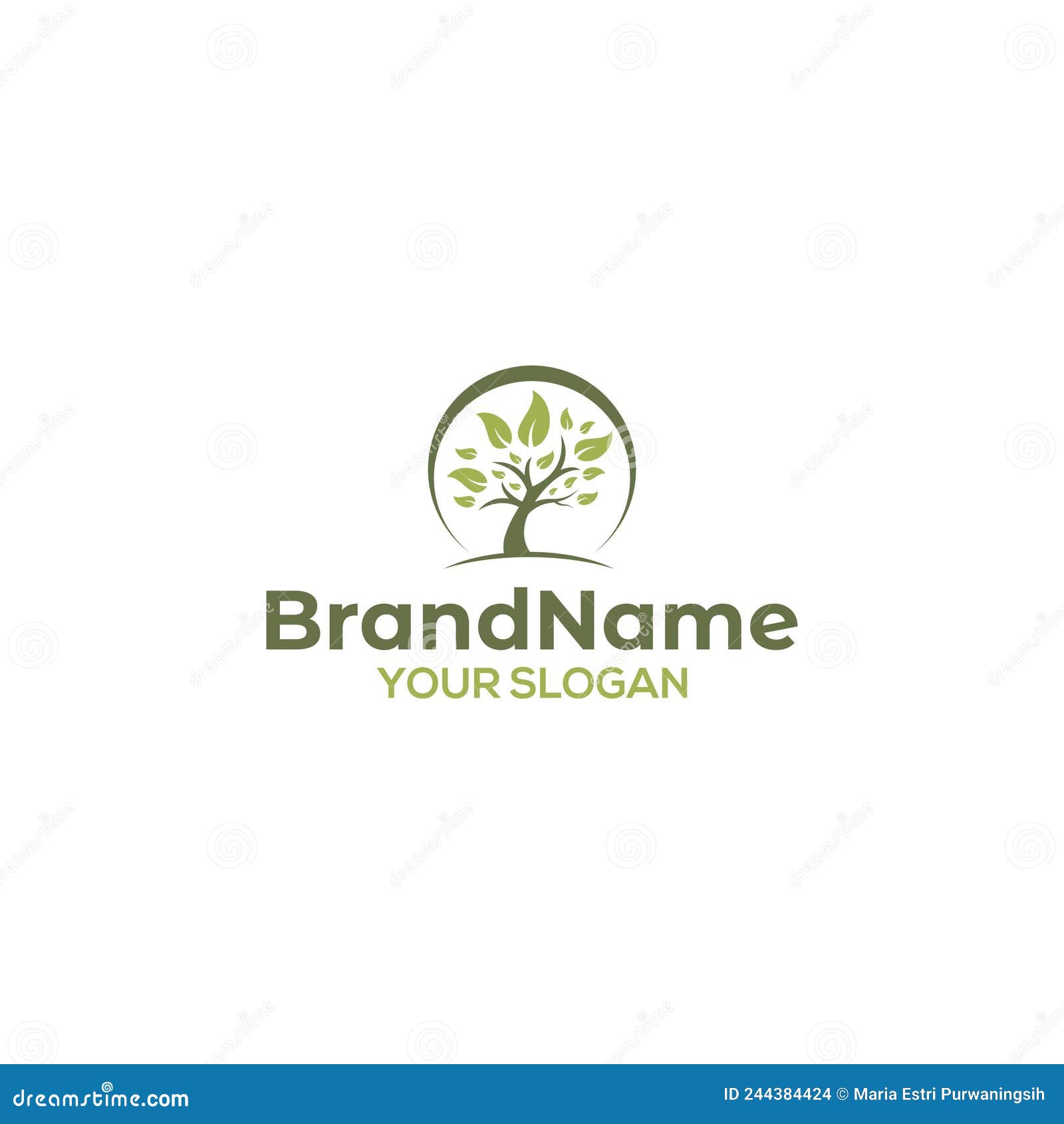 Simple Eco Tree Logo Design Vector Stock Illustration - Illustration of ...