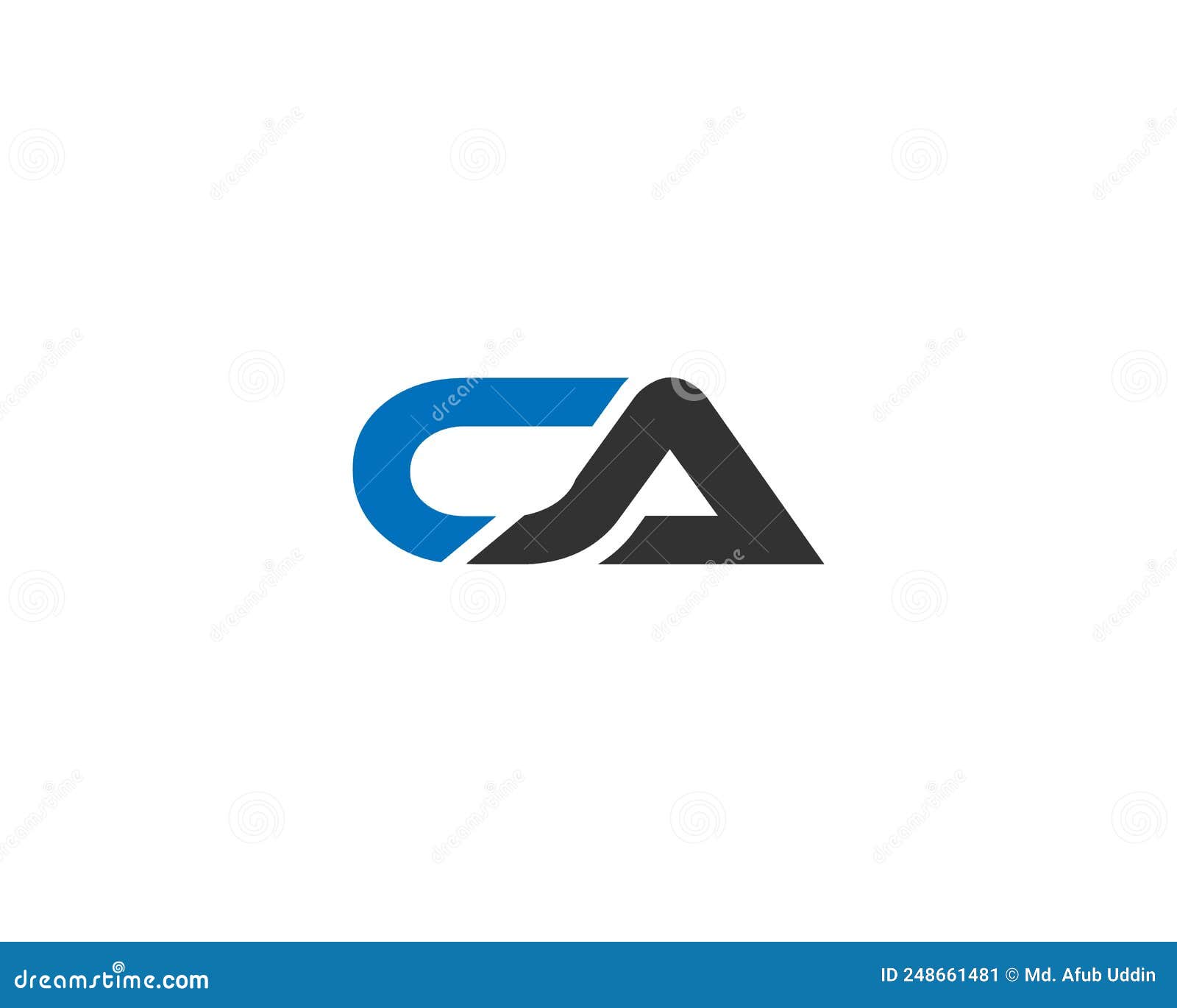 Simple Editable CA Letter Logo Stock Vector - Illustration of internet ...