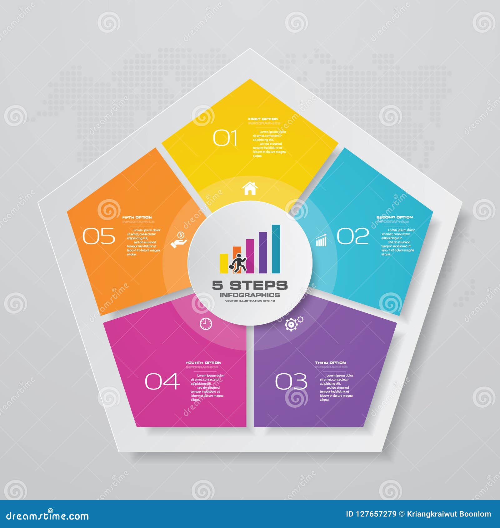 Simple&editable Element Infographics Ablaufdiagramm Von 5 Schritten ...