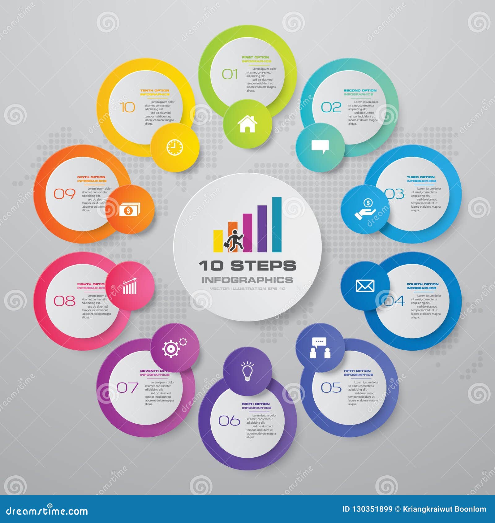 Simple&editable Element Infographics Ablaufdiagramm Von 10 Schritten ...