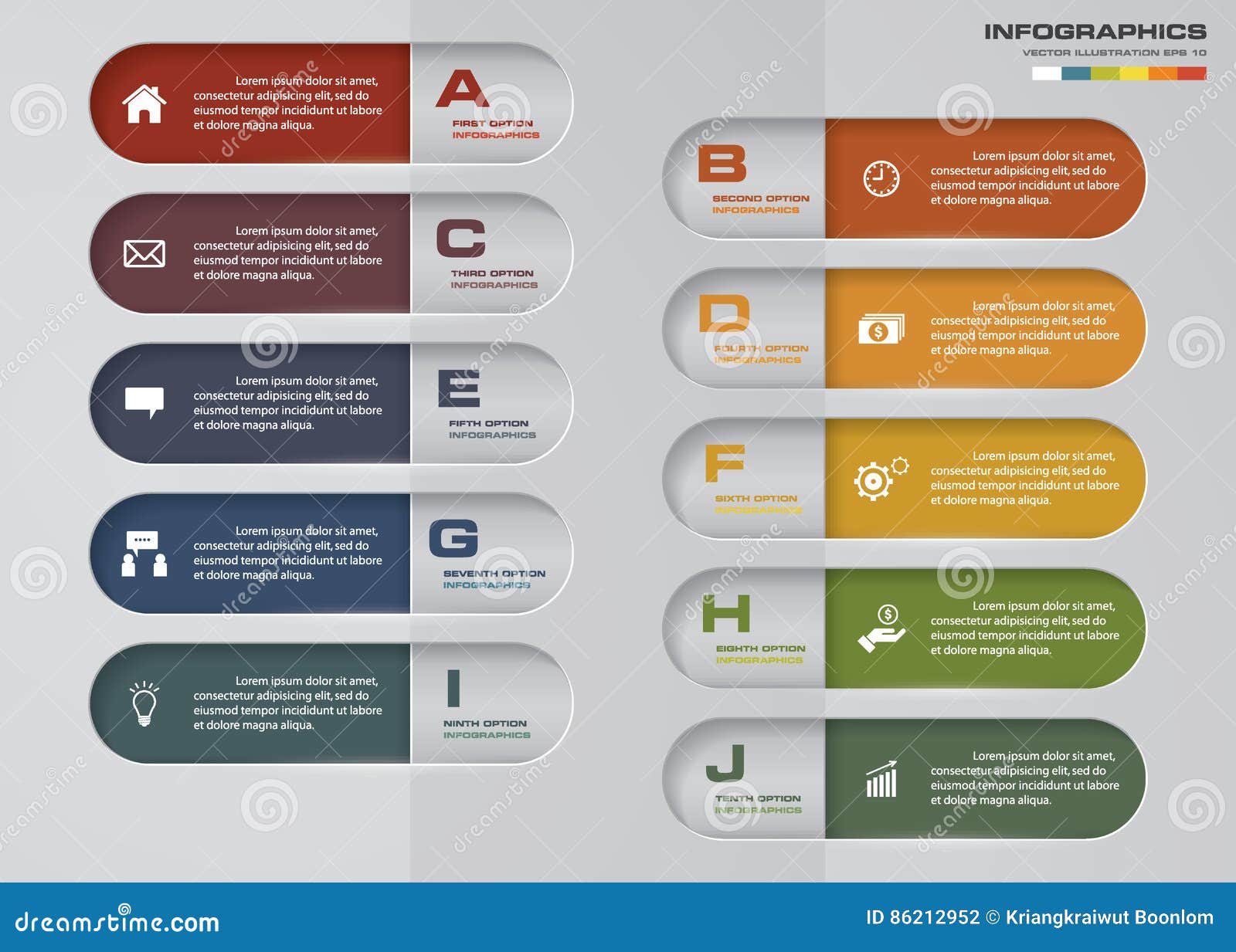 Simple&Editable 10 Steps Chart Diagrams Template/graphic or Website ...
