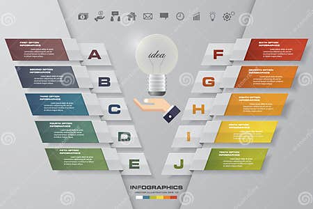 Simple&Editable 10 Steps Chart Diagrams Template/graphic or Website ...
