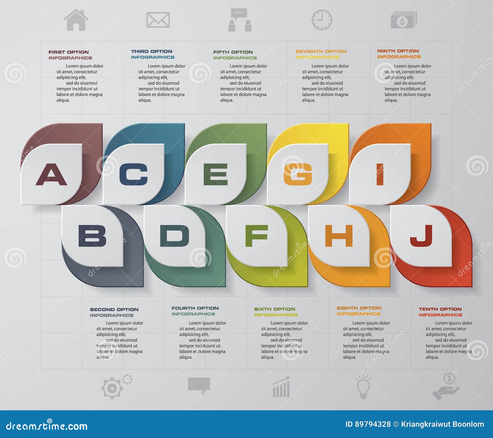 Simple&Editable 10 Steps Chart Diagrams Template/graphic or Website ...