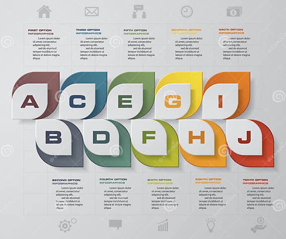 Simple&Editable 10 Steps Chart Diagrams Template/graphic or Website ...