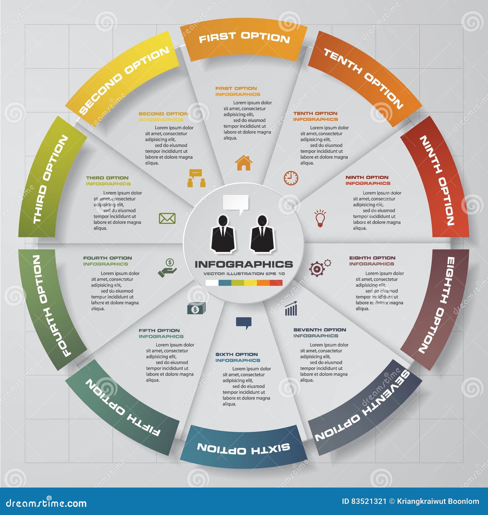 Simple&Editable 10 Steps Chart Diagrams Template/graphic or Website ...