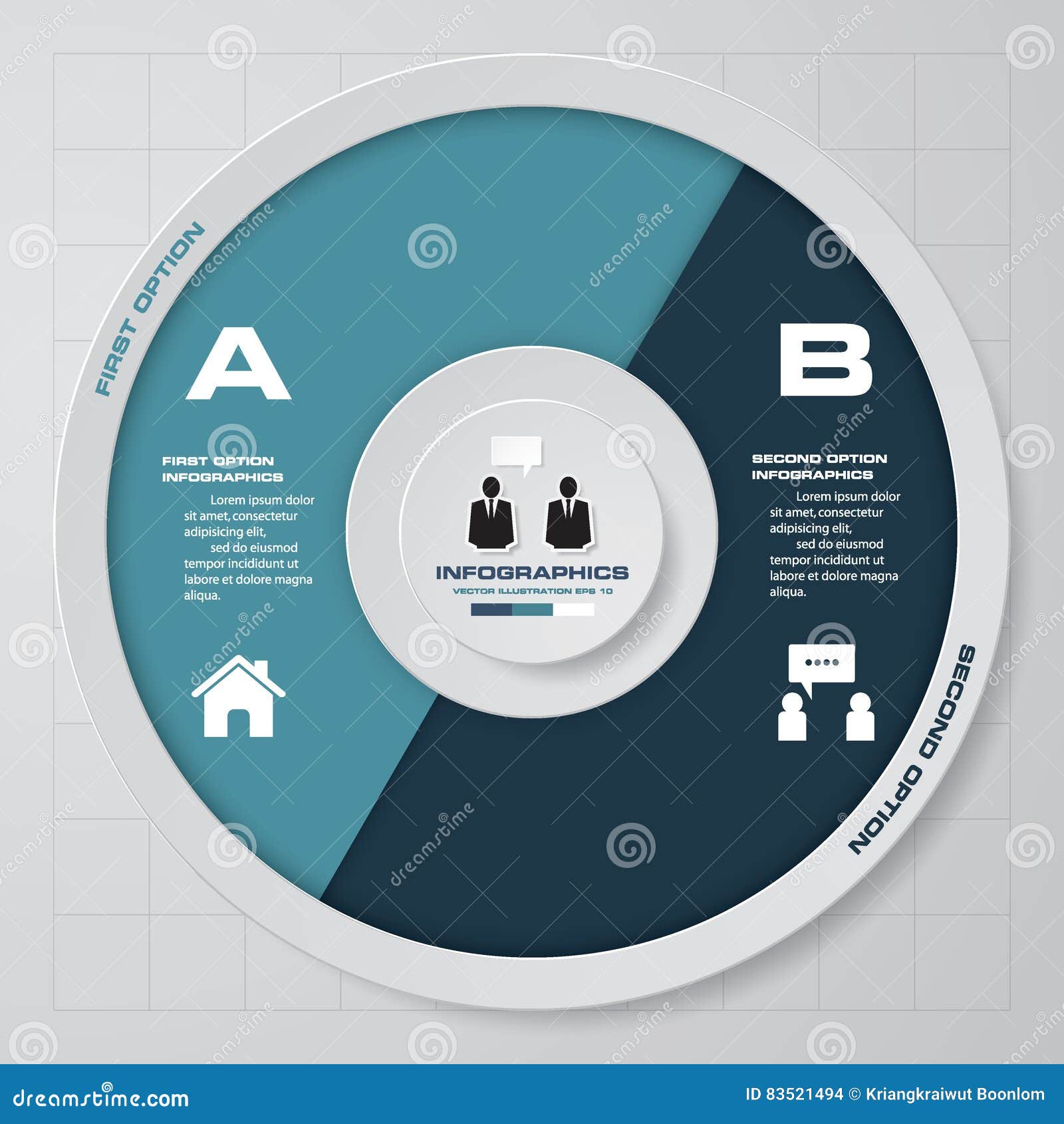 Simple&Editable 2 Steps Chart Diagrams Template/graphic or Website ...