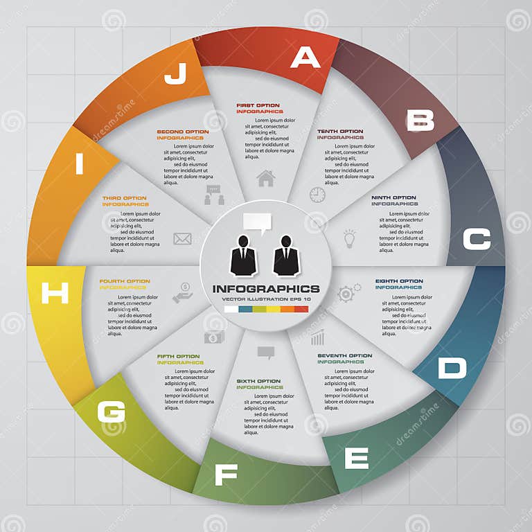 Simple&Editable 10 Steps Chart Diagrams Template/graphic or Website ...
