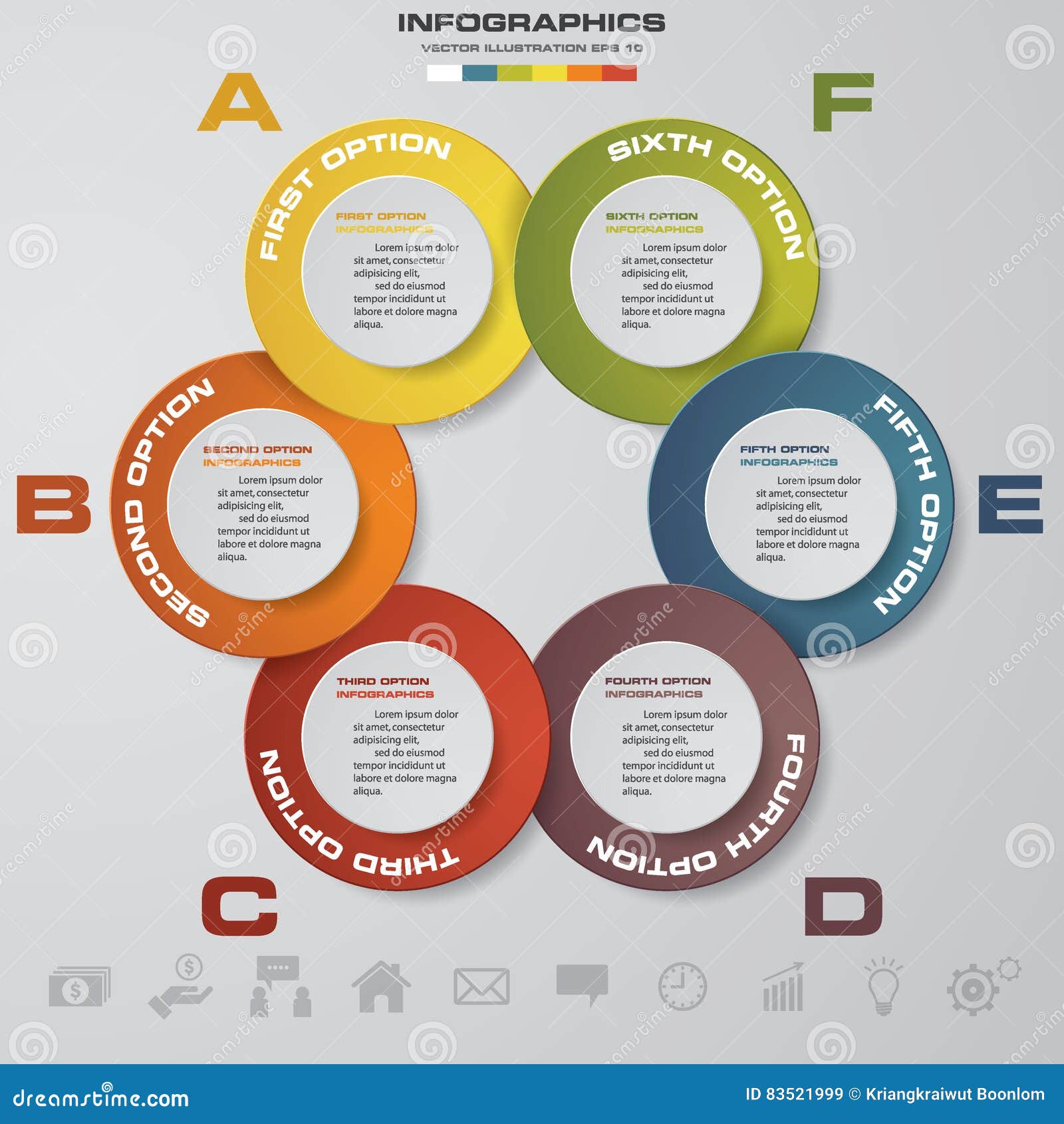Simple&Editable 6 Steps Chart Diagrams Template/graphic or Website ...