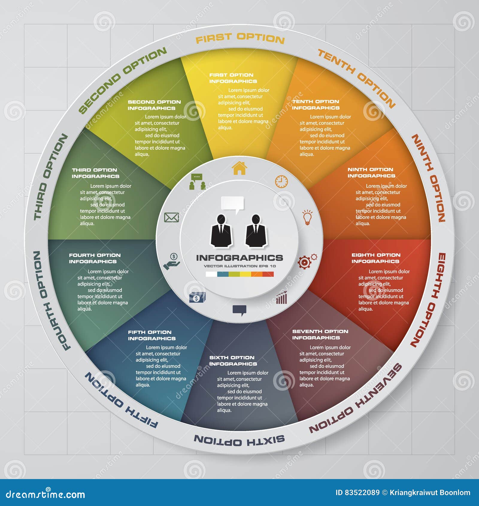 Simple&Editable 10 Steps Chart Diagrams Template/graphic Or Website ...
