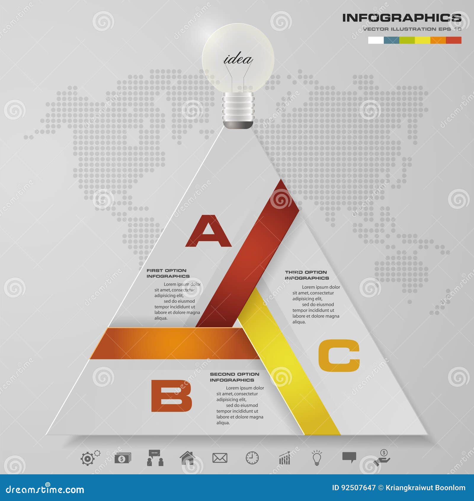 Simple&Editable 3 Steps Chart Diagrams Template. Vector. Stock Vector ...